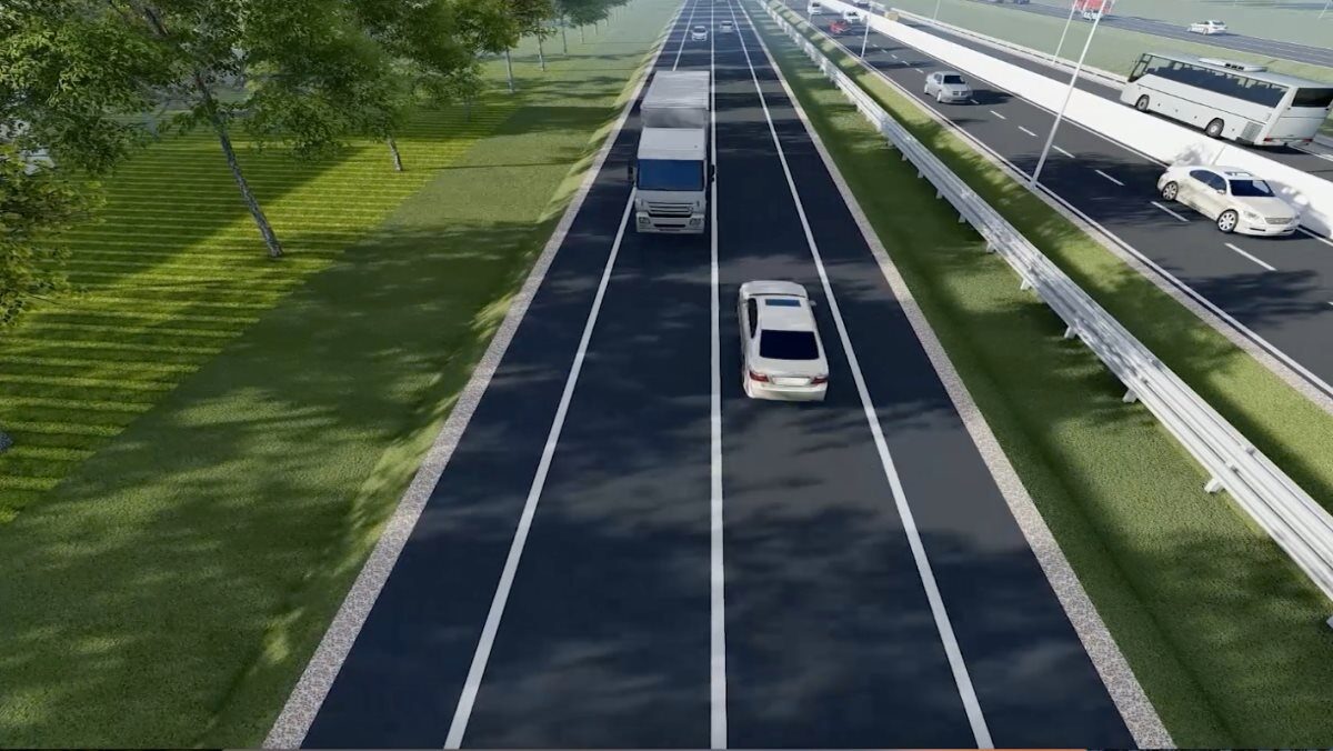 Đường song hành Vành đai 4 dài 58km gồm 6 làn xe đi qua 7 quận, huyện ...